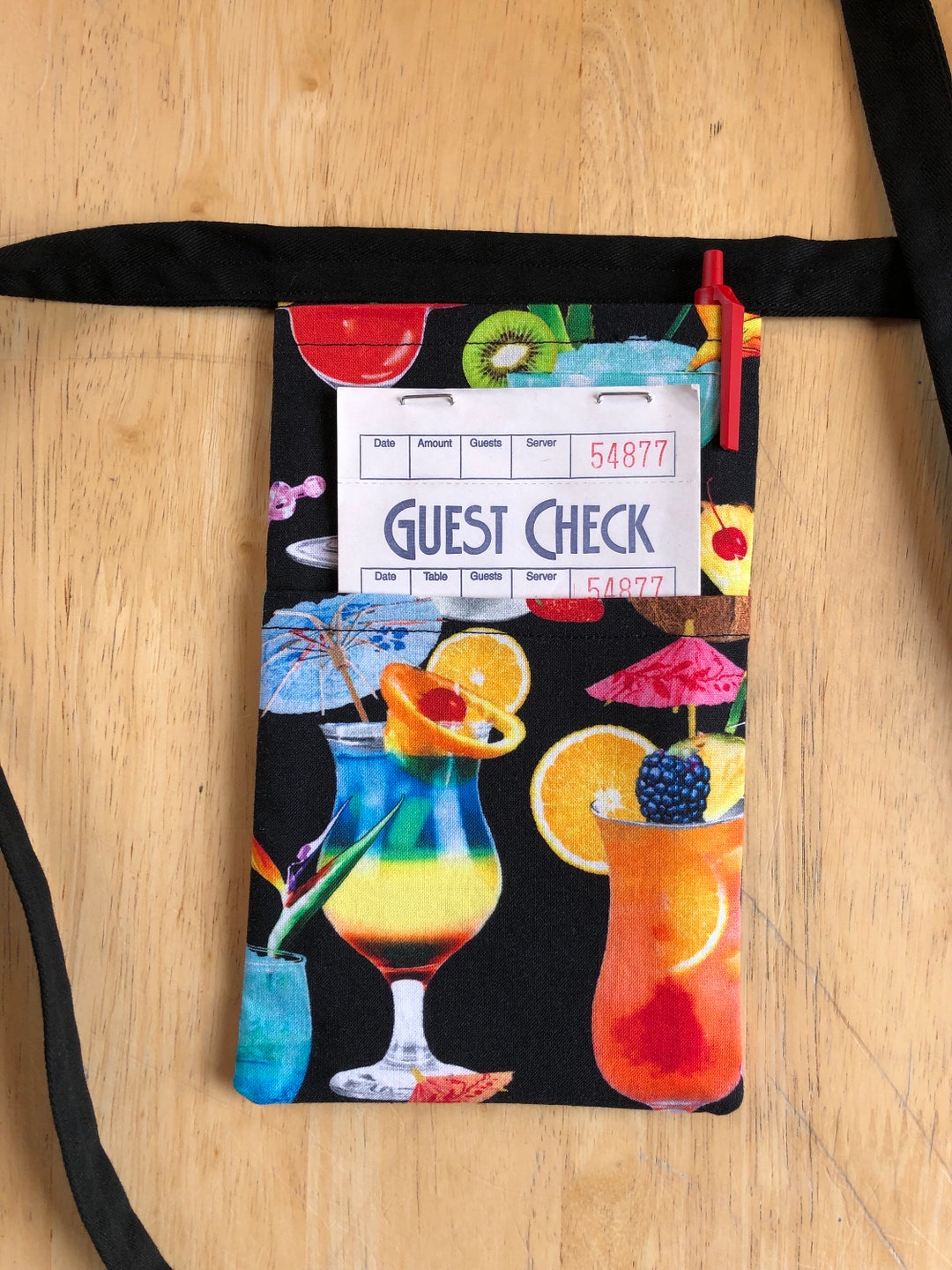 Cocktail Server MINI Apron Pouch Margarita Mojito 3 Pocket Small Cafe ...