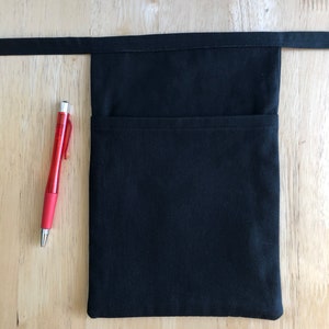 Black Server Apron Apron Hip Pouch Waitstaff Waitress Waiter Bartender ...