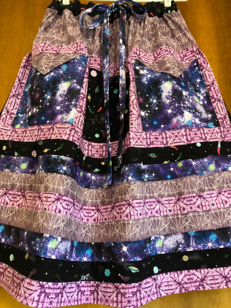 Batik Space Galaxy Patchwork Skirt W/ Elastic Waist Large - Etsy