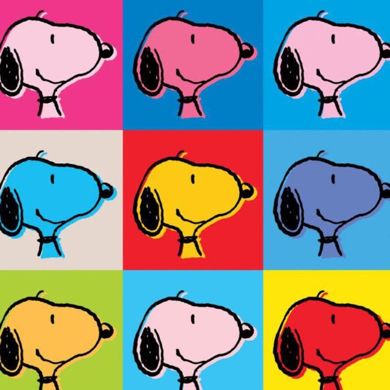 Snoopy Pop Art Print: Limited Edition Canvas (40x40) - Etsy