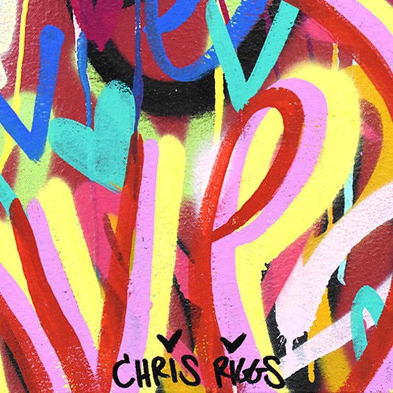Chris Riggs 'love' Painting: Original Signed Spray Paint Art - Etsy