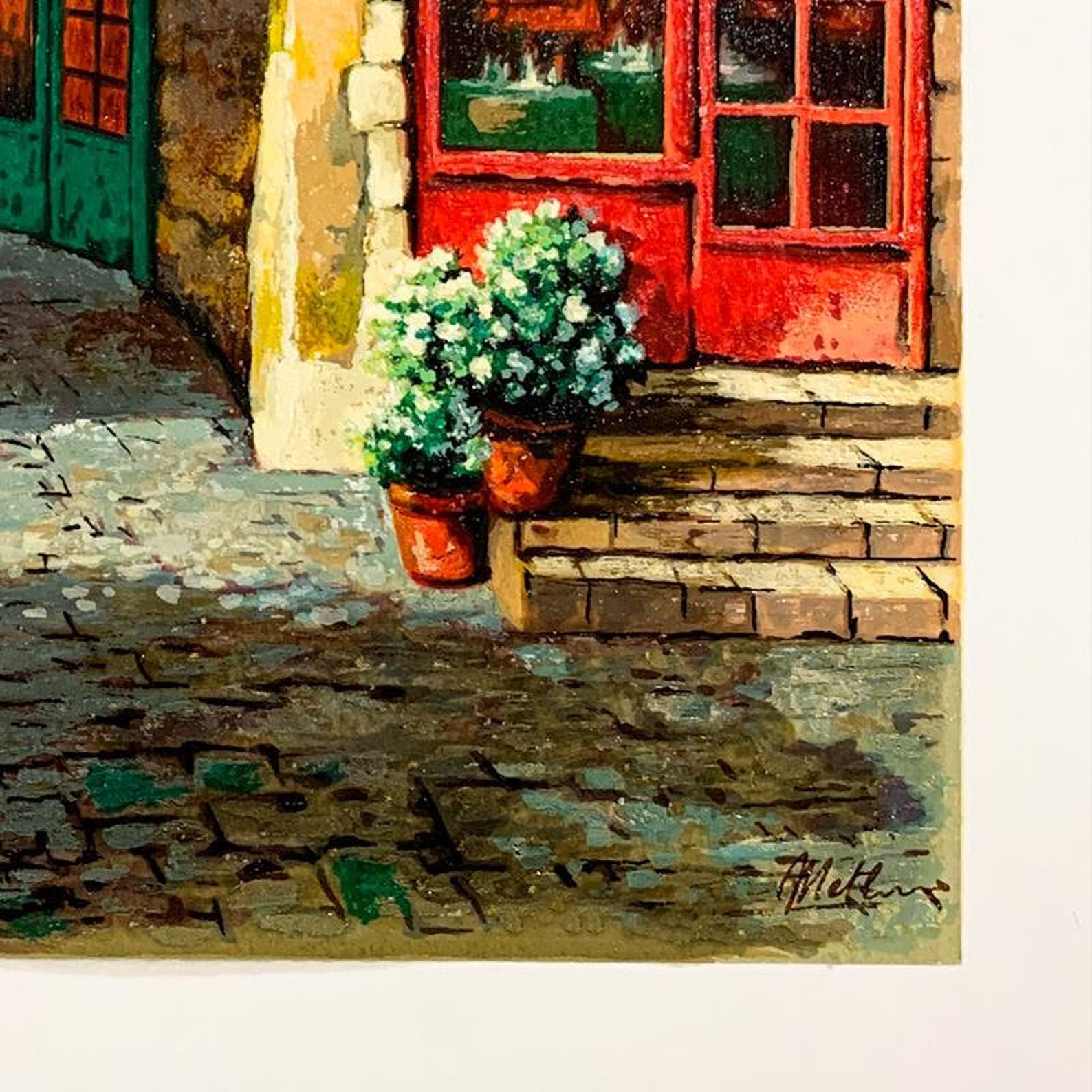 Anatoly Metlan, "at the Alley" Hand Signed Limited Edition Serigraph on ...