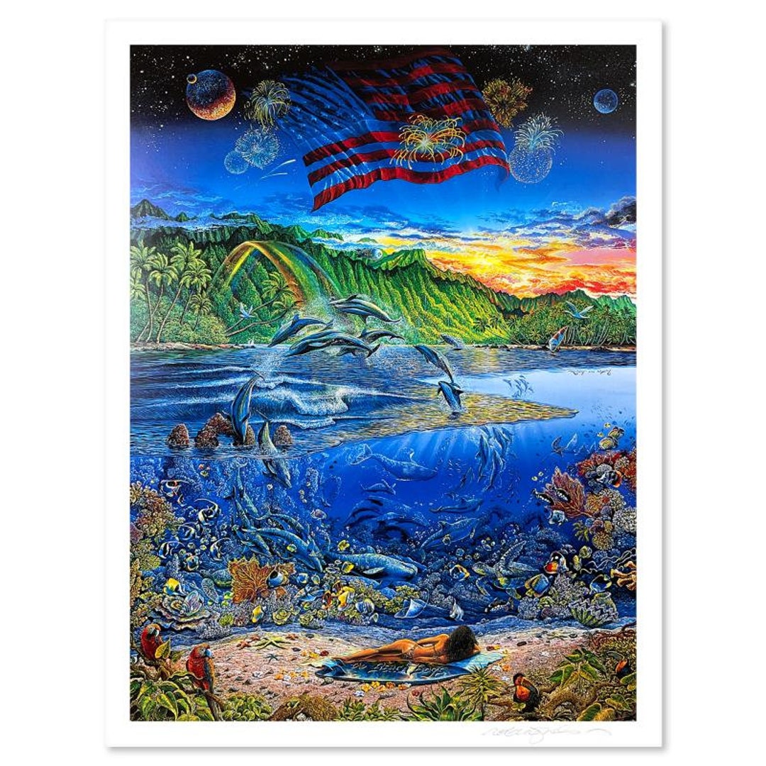 Robert Lyn Nelson, "ring of Life" Limited Edition Mixed Media, Numbered ...