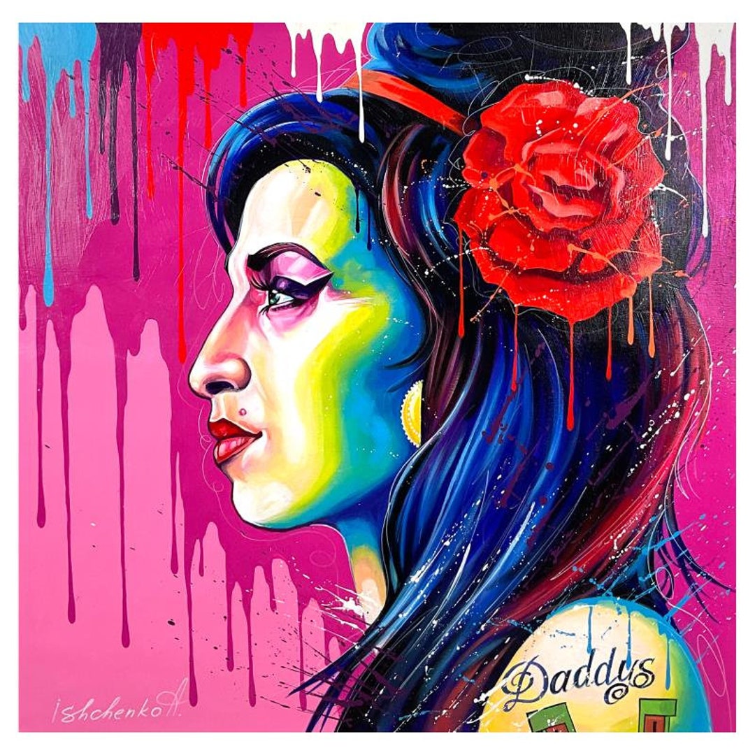 Alexander Ishchenko, "amy Winehouse" Original Acrylic Painting on ...
