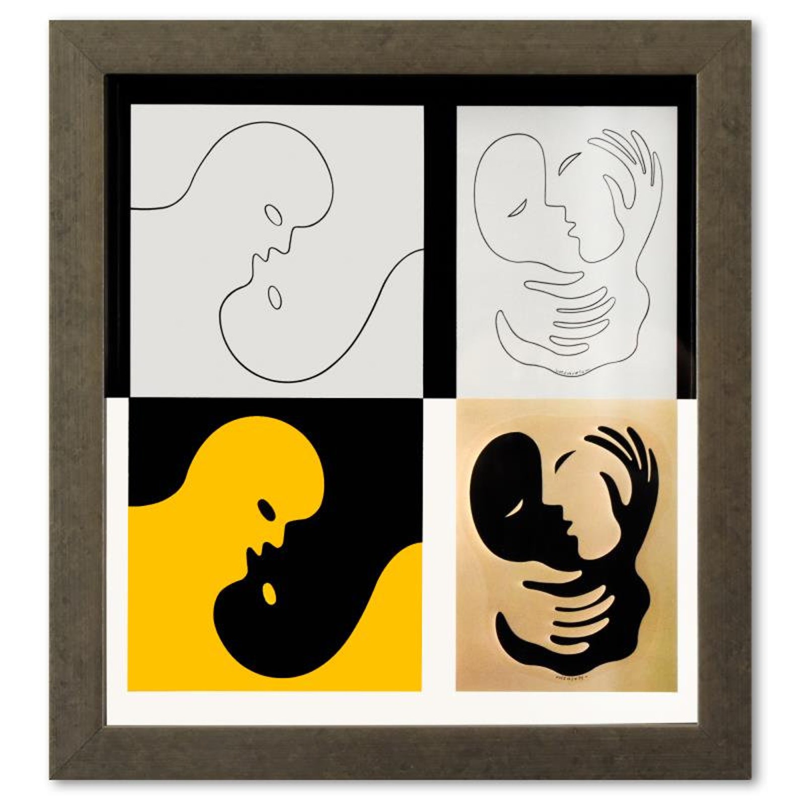 Vasarely 'amor & Catch' Heliogravure Print, Framed 1977 - Etsy