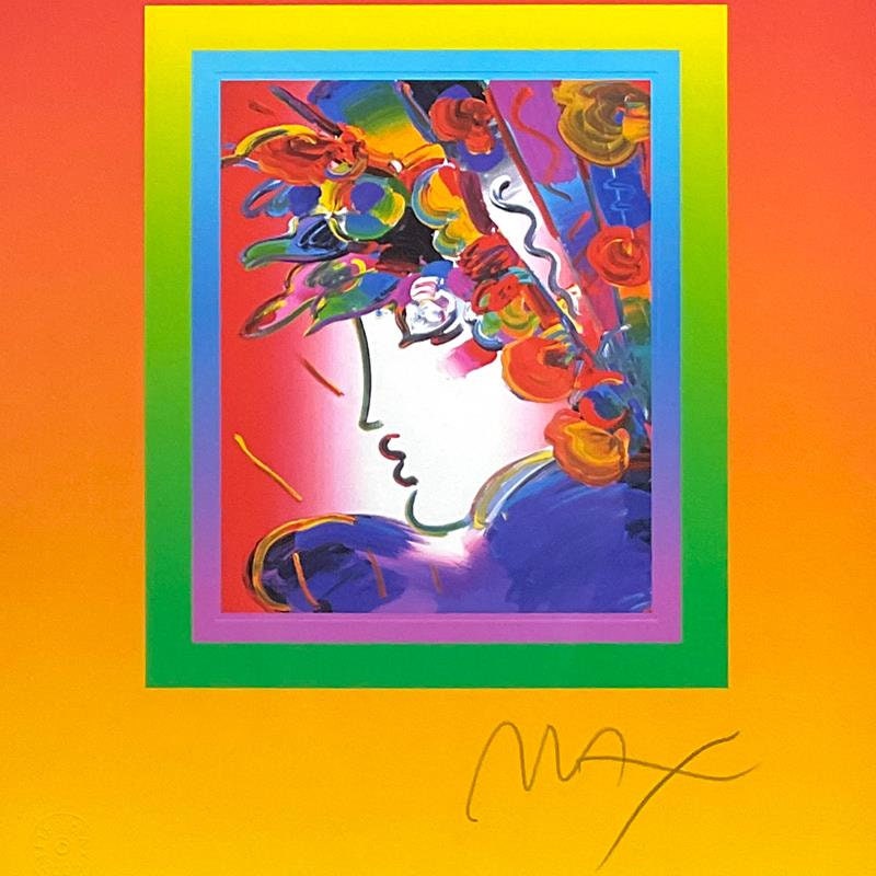 Peter Max, "blushing Beauty on Blends" Framed Limited Edition Lithograph, Numbered and Hand ...