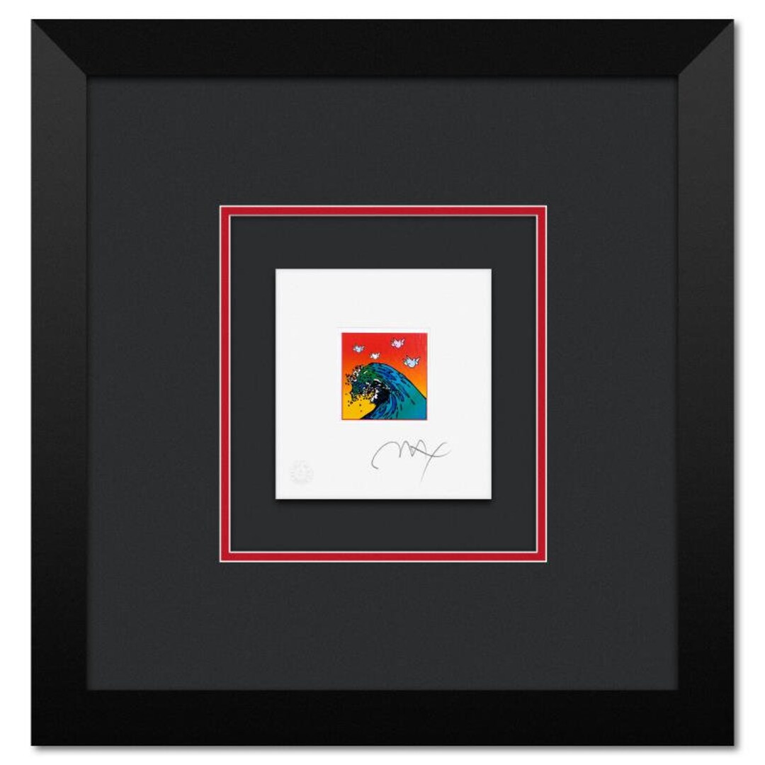 Peter Max, "great Wave With Doves" Framed Limited Edition Lithograph ...