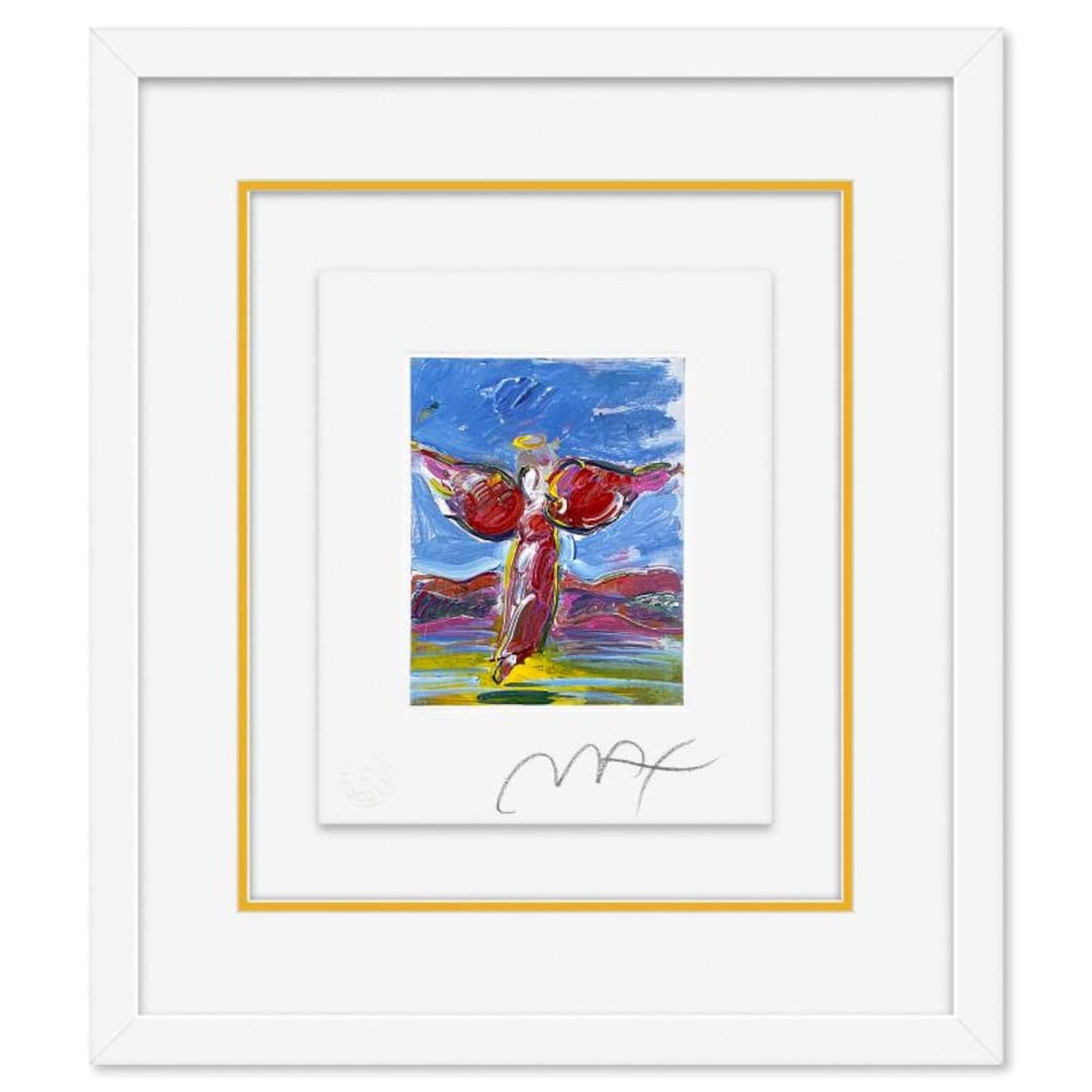 Peter Max, "angel" Framed Limited Edition Lithograph, Numbered and Hand ...
