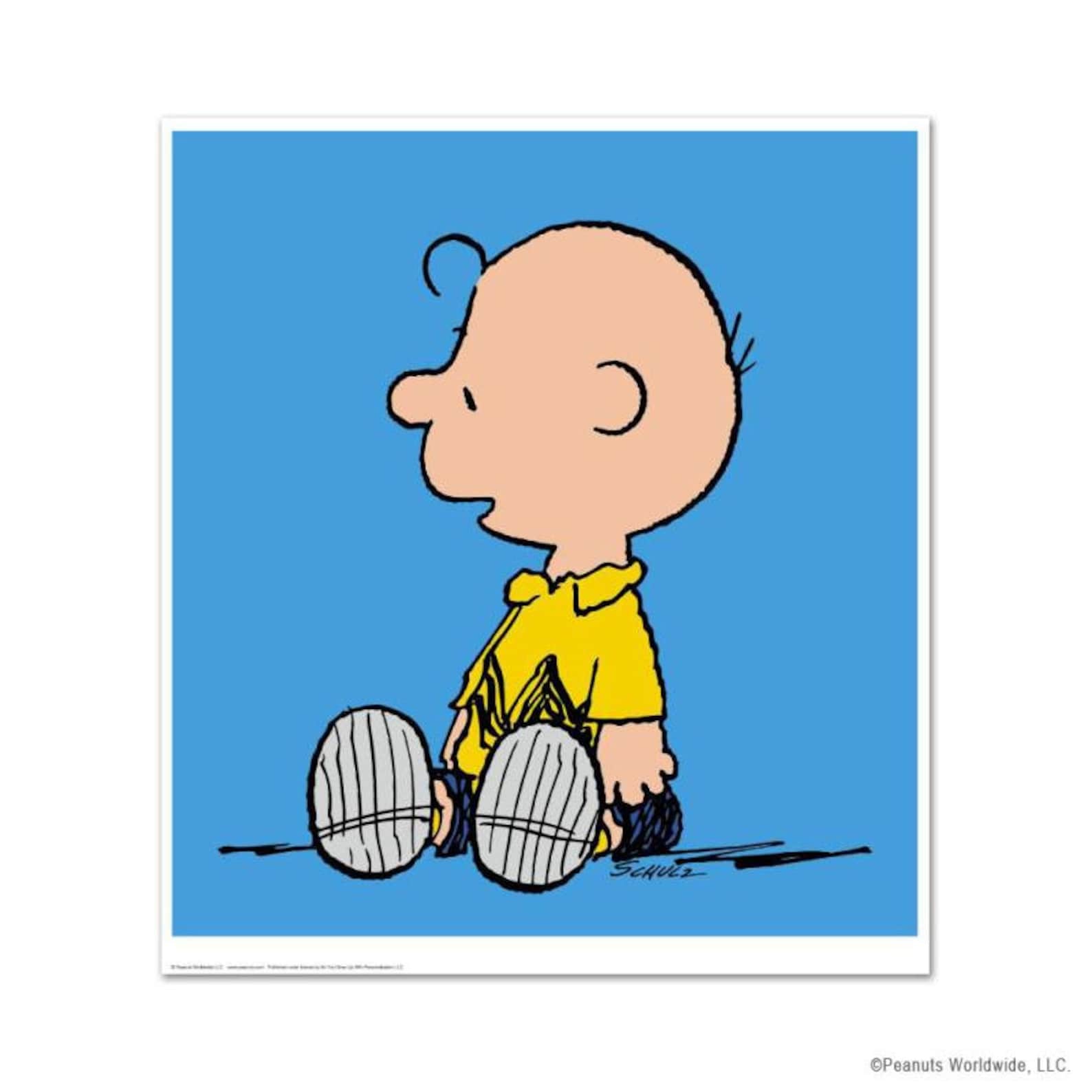 Charlie Brown: Blue - Limited Edition Peanuts Fine Art Print - Etsy