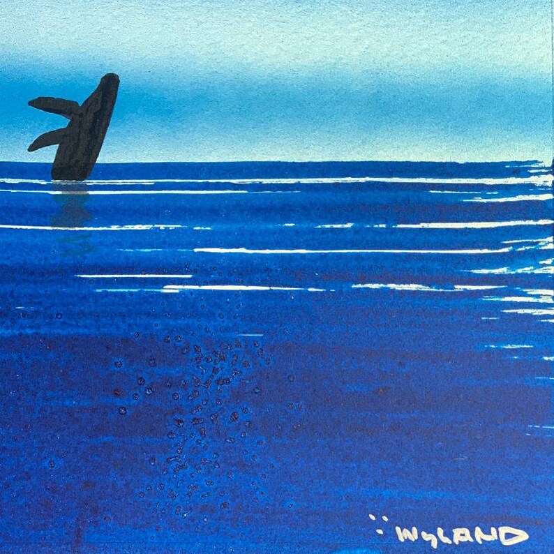 Wyland, "humpback" Framed, Hand Signed Original Painting With Letter of ...