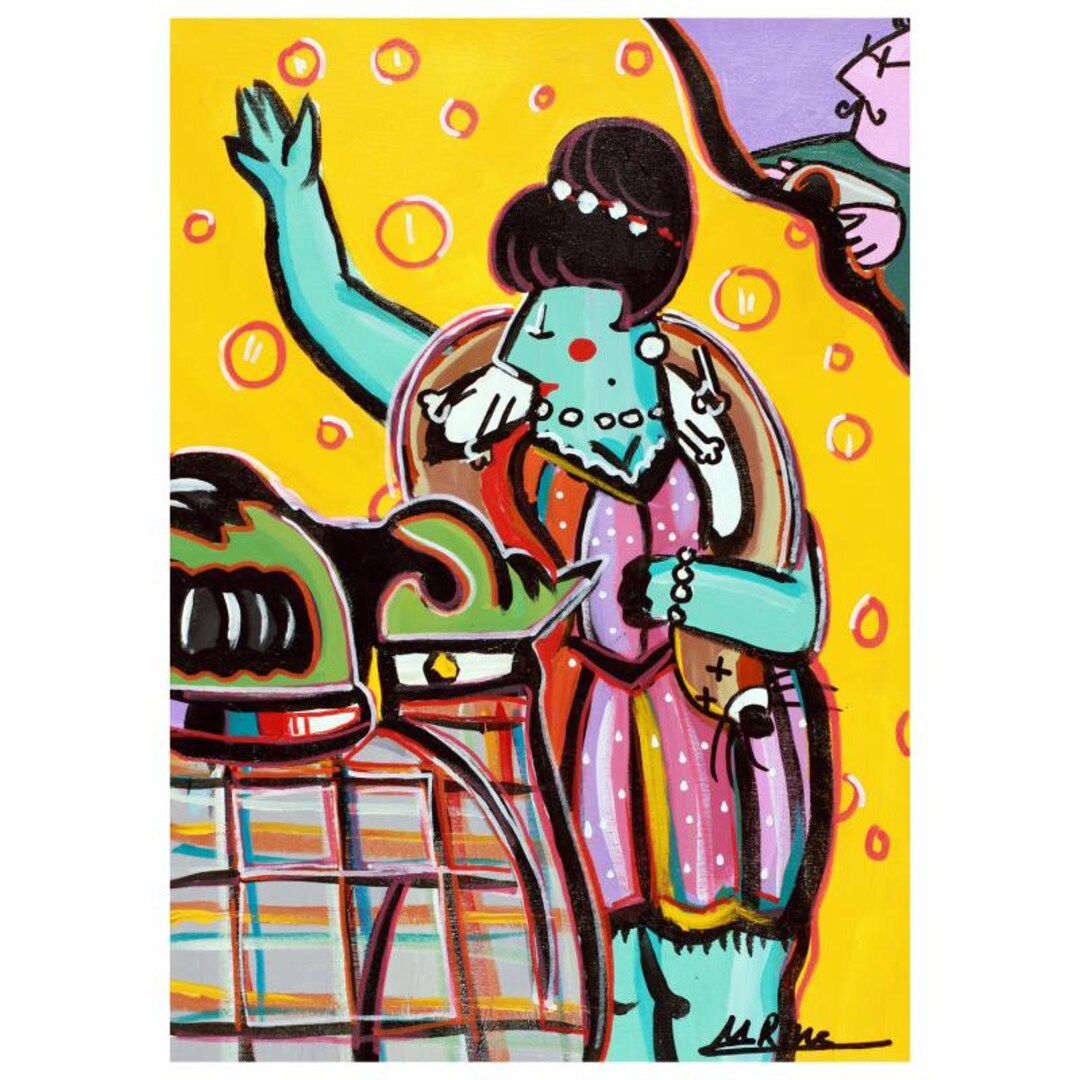 Rina Maimon, fur Fabulous Hand Signed Original Acrylic Painting on ...