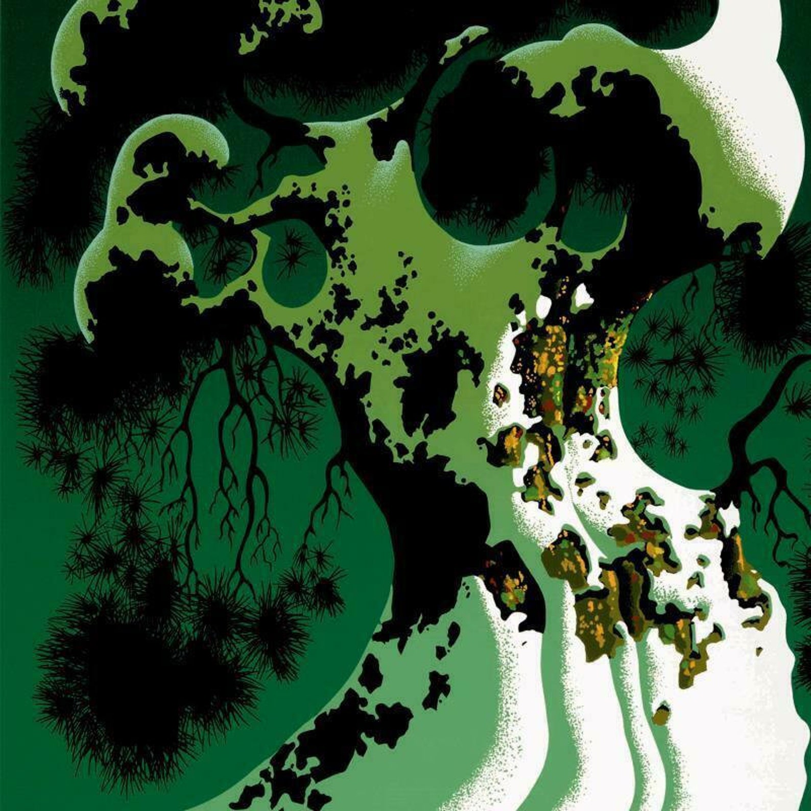 Eyvind Earle (1916-2000), "snow Covered Bonsai" Limited Edition ...