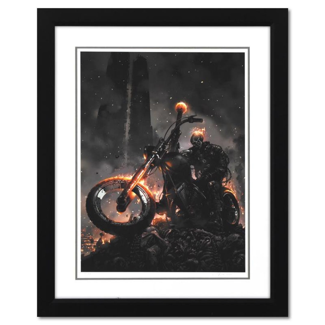 Marvel Comics, ghost Rider Framed Limited Edition Giclee, Numbered 35/ ...