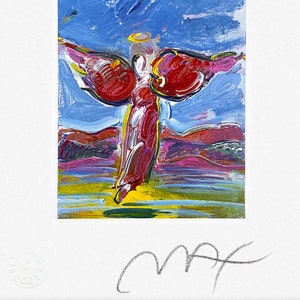 Peter Max, "angel" Framed Limited Edition Lithograph, Numbered and Hand ...