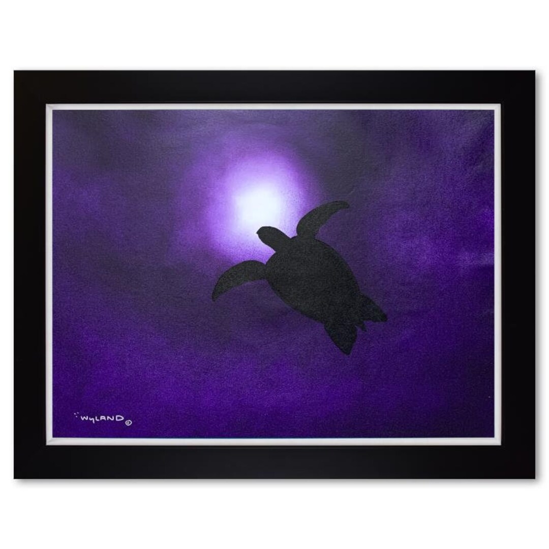 Wyland Original Turtle Painting on Canvas - Framed, Hand Signed - Etsy