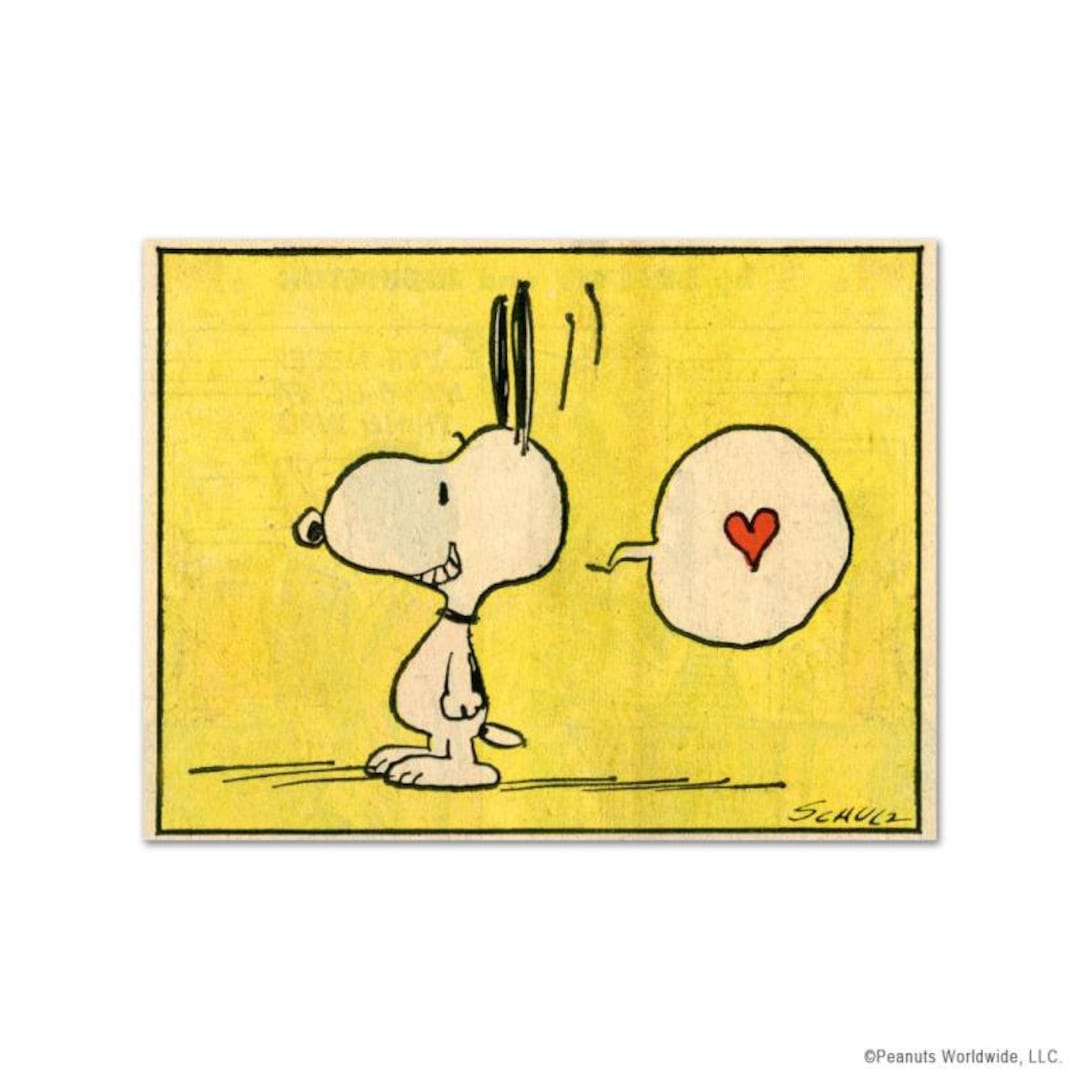 Peanuts, "heart" Hand Numbered Limited Edition Fine Art Print With ...