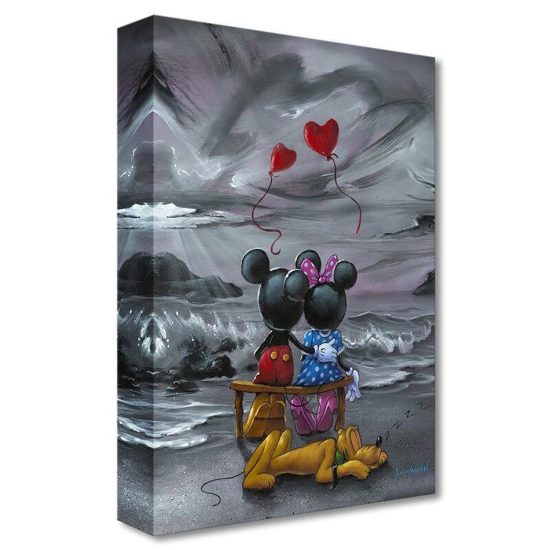 Jim Warren, "mickey and Minnie Forever Love" Limited Edition Canvas ...
