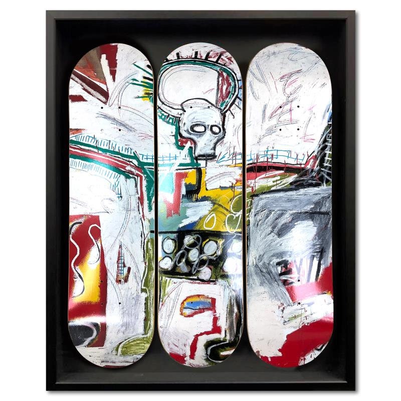 Jean-michel Basquiat 1960-1988, rotterdam 1982 Framed Skateboard ...