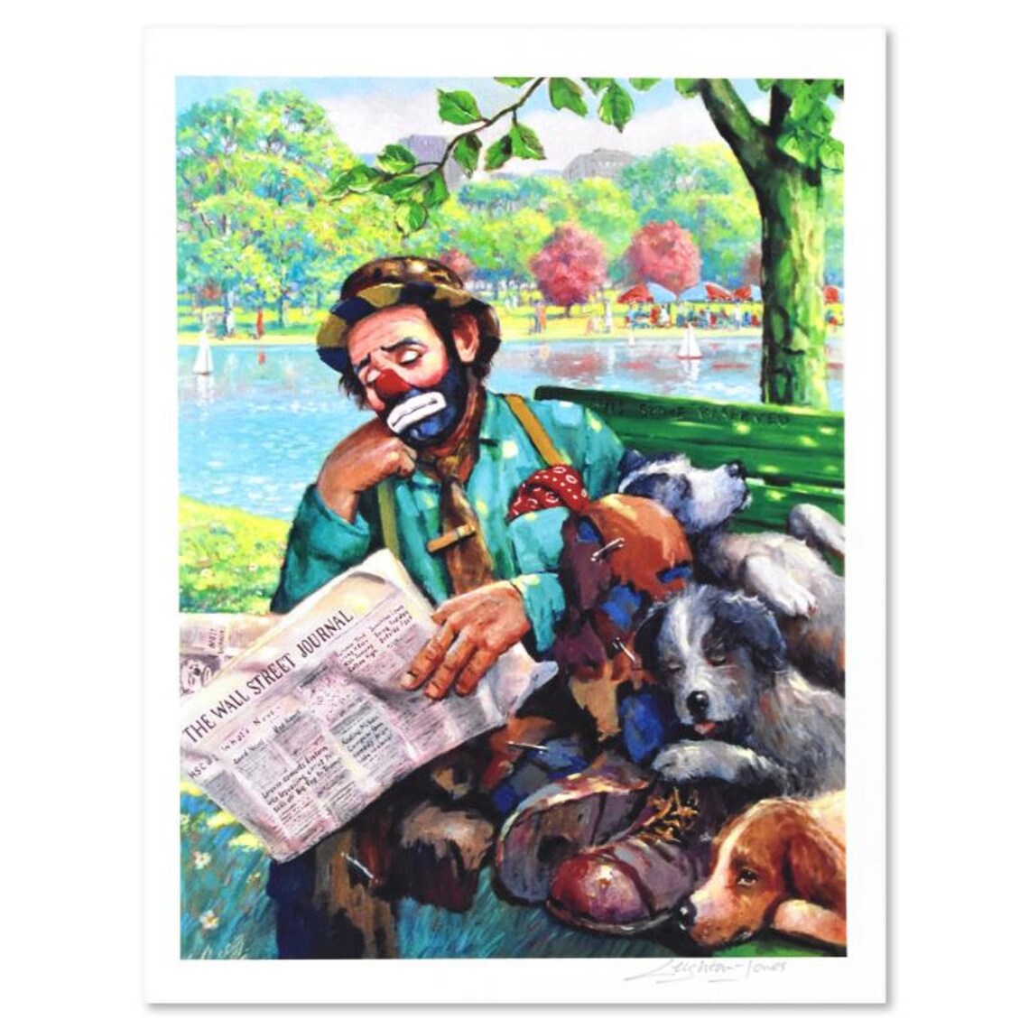 Barry Leighton-jones (1932-2011), "hot Dogs" Limited Edition Lithograph, Numbered and Hand ...