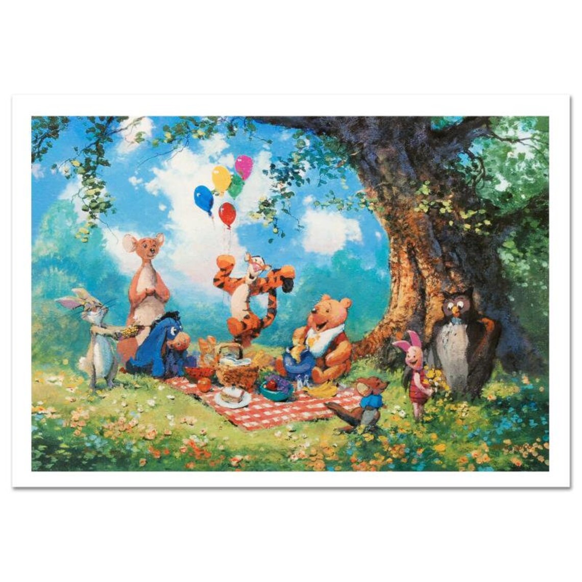 James Coleman Winnie the Pooh Lithograph: Splendiferous Picnic, Signed ...