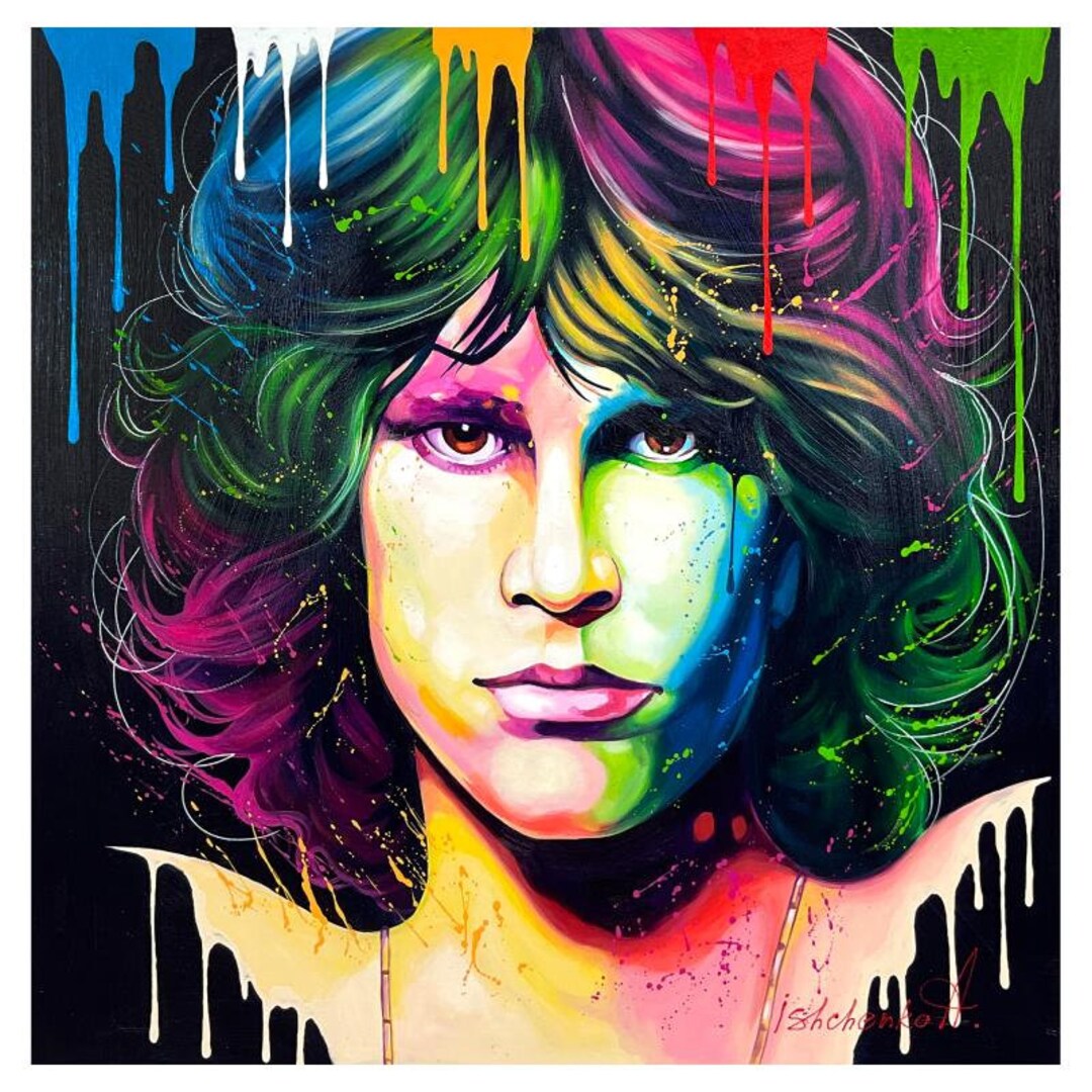 Alexander Ishchenko, "jim Morrison" Original Acrylic Painting on Canvas ...