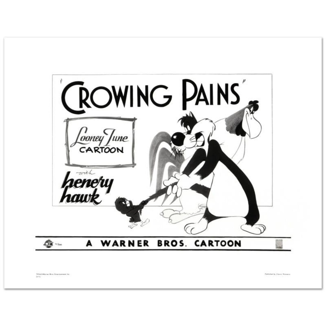 Limited Edition Sylvester and Henery Hawk Giclee - Warner Bros ...