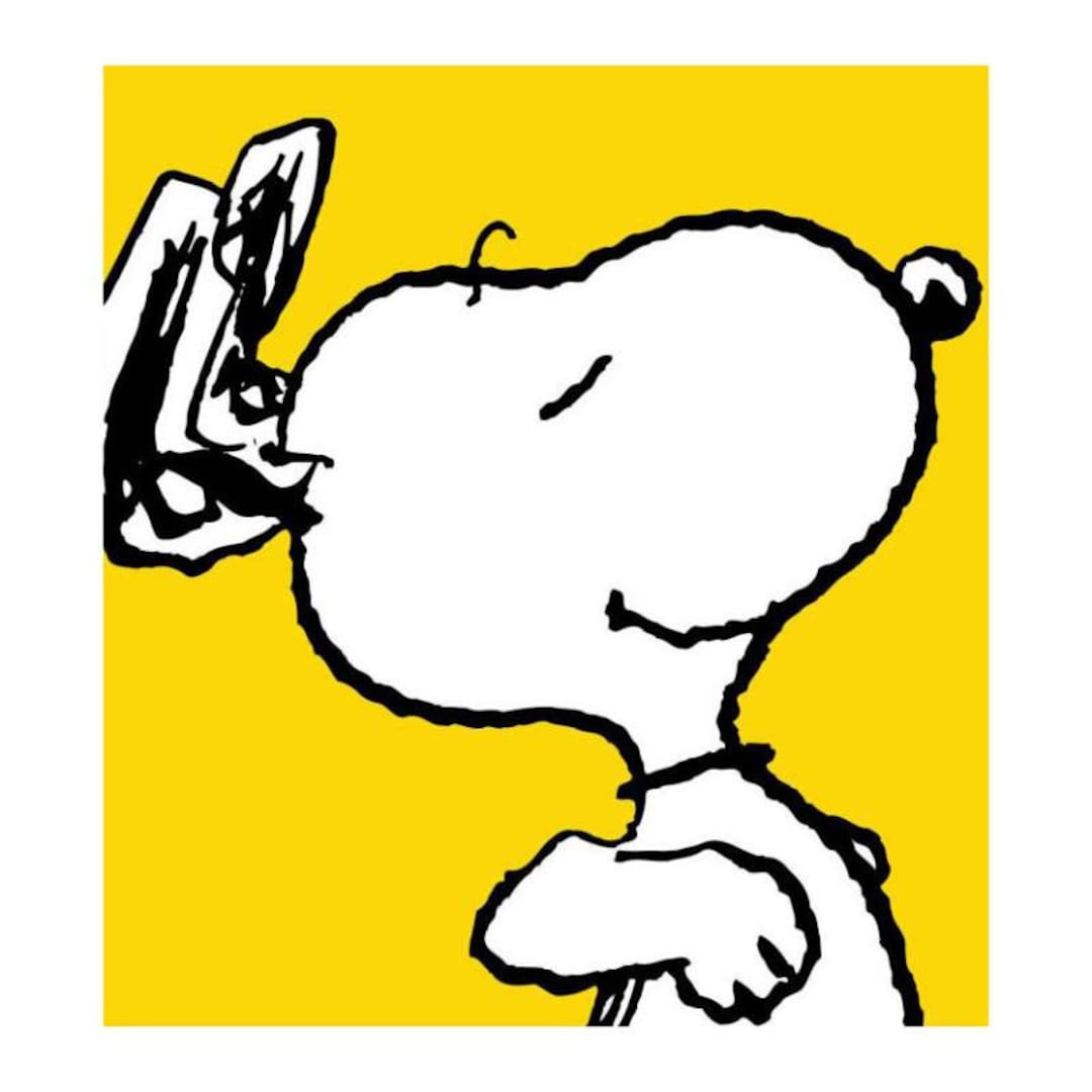 Snoopy 'yellow' Canvas Print: Limited Edition Fine Art (40"x44") - Etsy