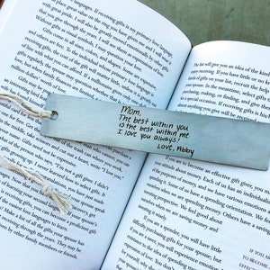 Bookmark Personalized Handwriting or Font, Handwriting Engraved, Custom ...