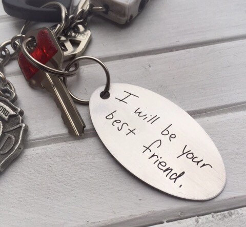 Your Actual Handwriting or Font Keychain Handwritten Key Chain ...