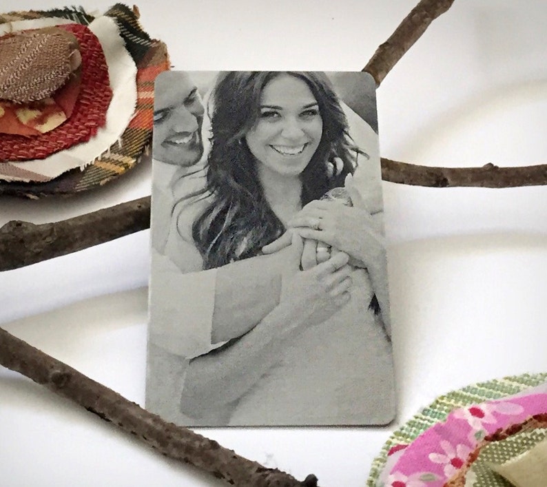 Metal Picture Wallet Insert Engraved Wallet Card Photo - Etsy
