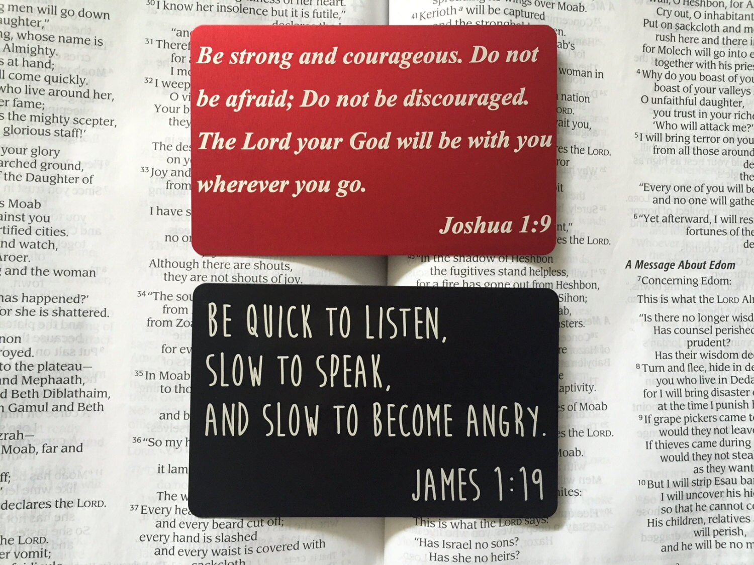 Bible Verse Engraved Wallet Insert, Bible Study Gift, Inspirational ...