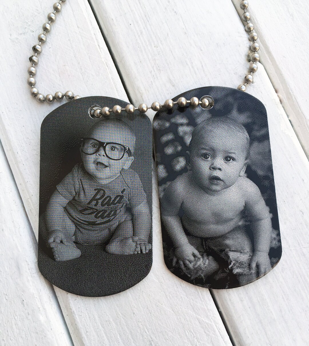 Custom Photo Dog Tag Necklace: Personalized Memorial Gift - Etsy