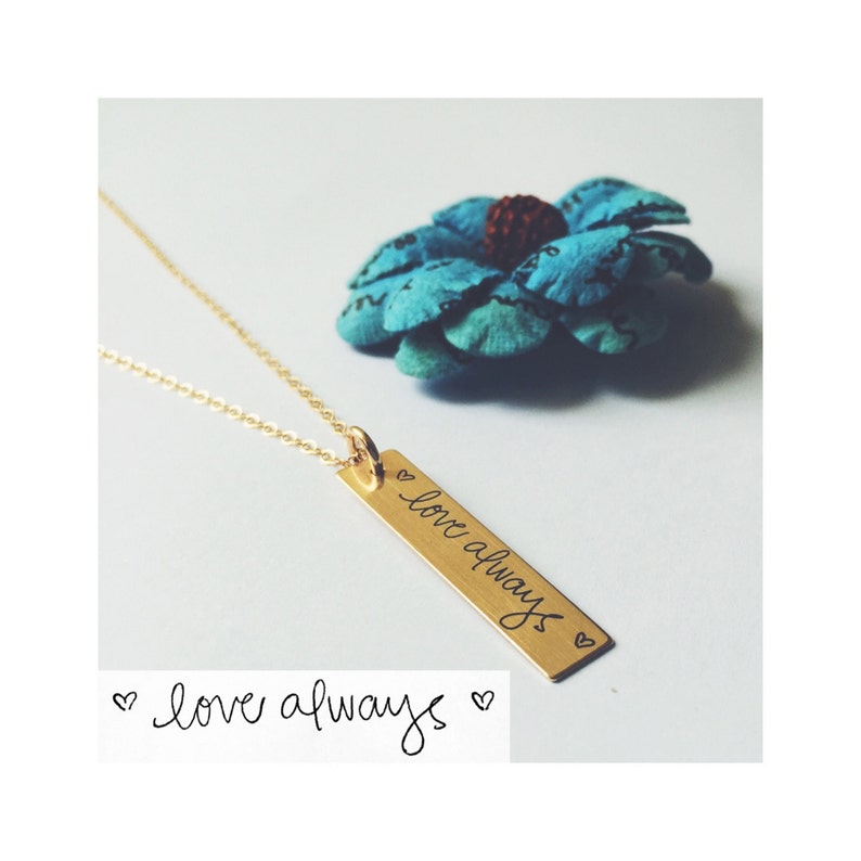 Handwritten or Font Jewelry Cute Custom Necklace Meaningful | Etsy