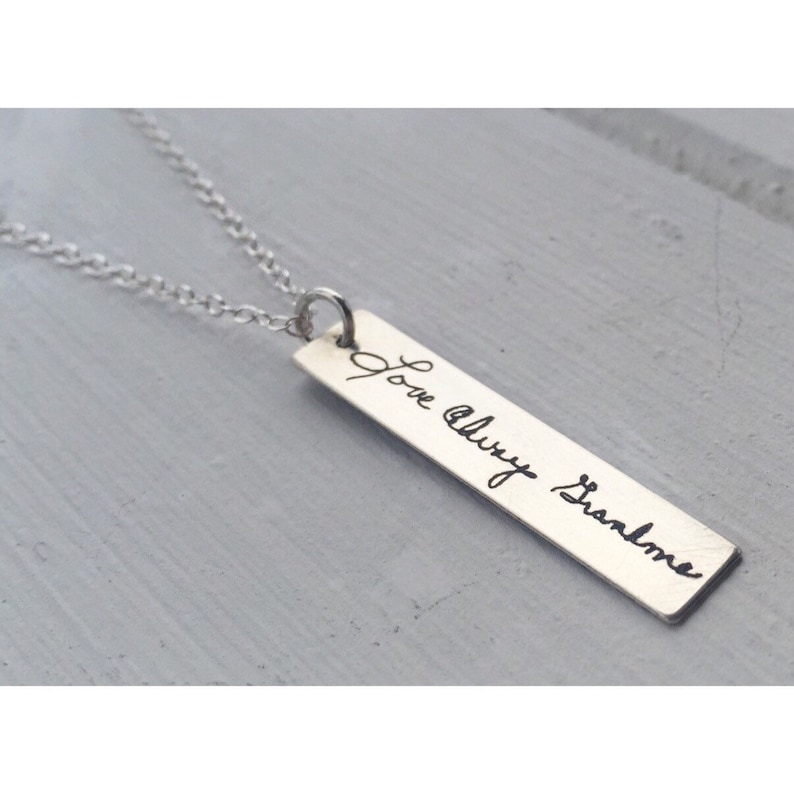Handwritten or Font Jewelry Cute Custom Necklace Meaningful | Etsy