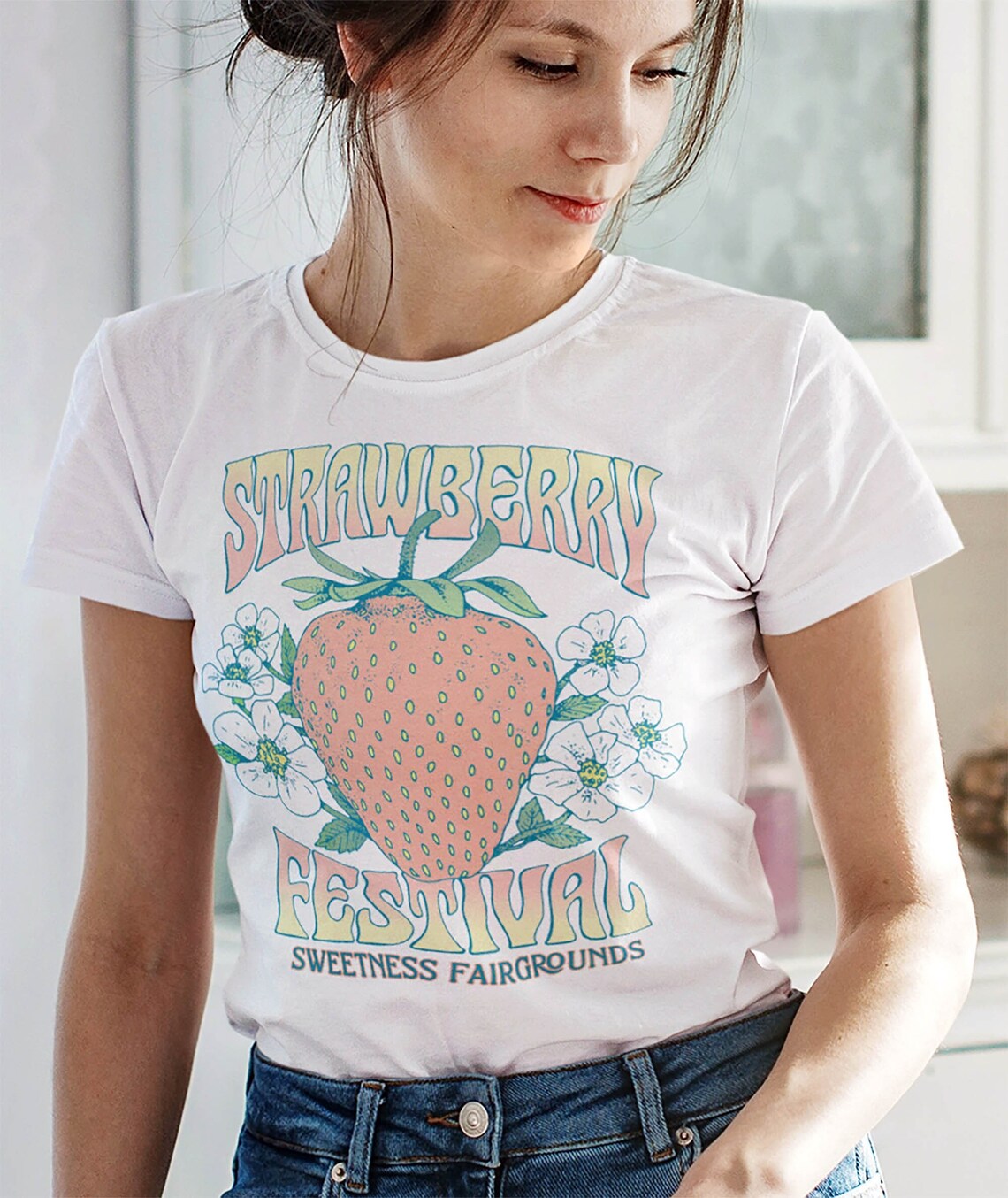 Strawberry Shirt, Strawberry Festival Tshirt, Strawberry T-shirt, Summer Vibes T Shirt, Fruit ...