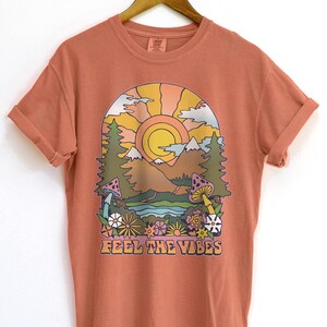 Retro Outdoors Shirt, Retro Camping Tshirt, Feel the Vibes, Nature Lovers Camping T-shirt ...