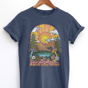 Retro Outdoors Shirt, Retro Camping Tshirt, Feel the Vibes, Nature Lovers Camping T-shirt ...