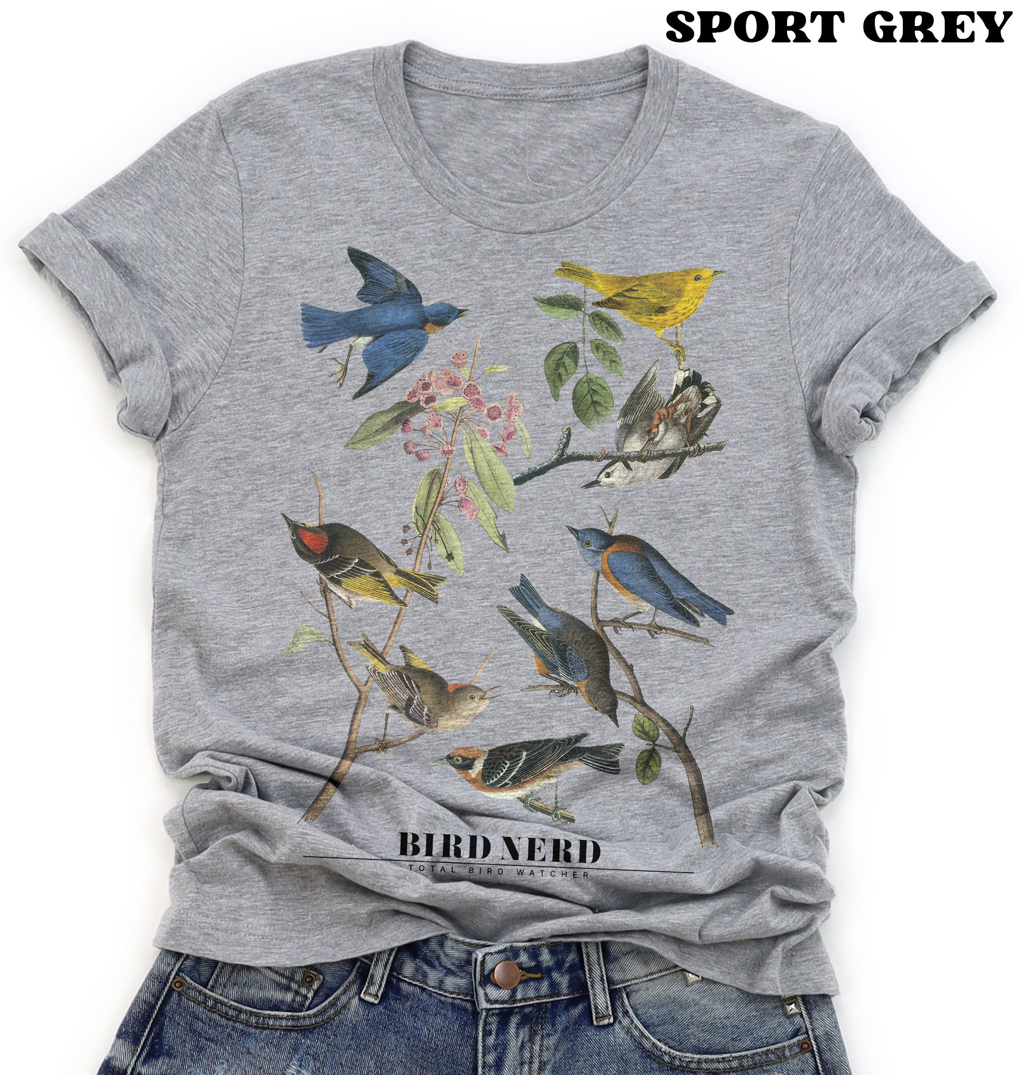 Bird Botanical Shirt, Cottagecore Birds Tshirt, Birds Encyclopedia Tee ...