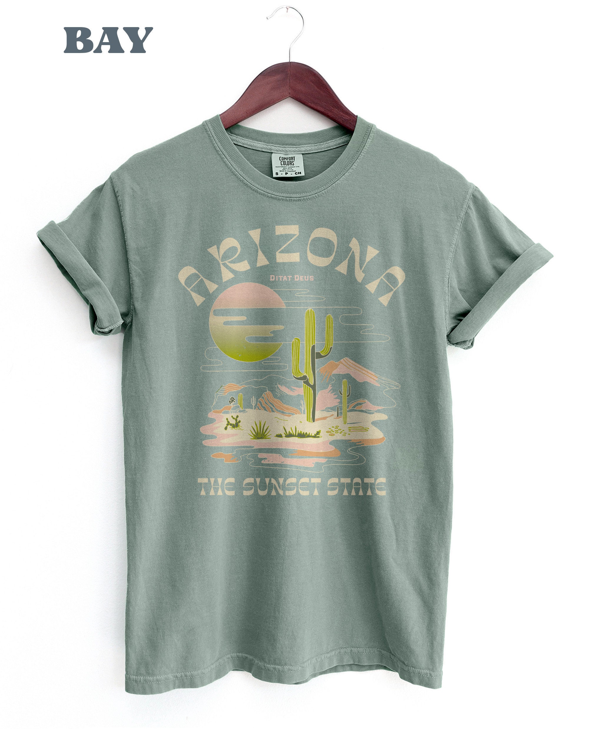 Arizona Souvenir Shirt, AZ Cactus Sunset Tshirt, Arizona Motto 'the ...