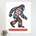 Pacific Northwest Bigfoot Art Print, Matte Vertical Sasquatch Poster ...