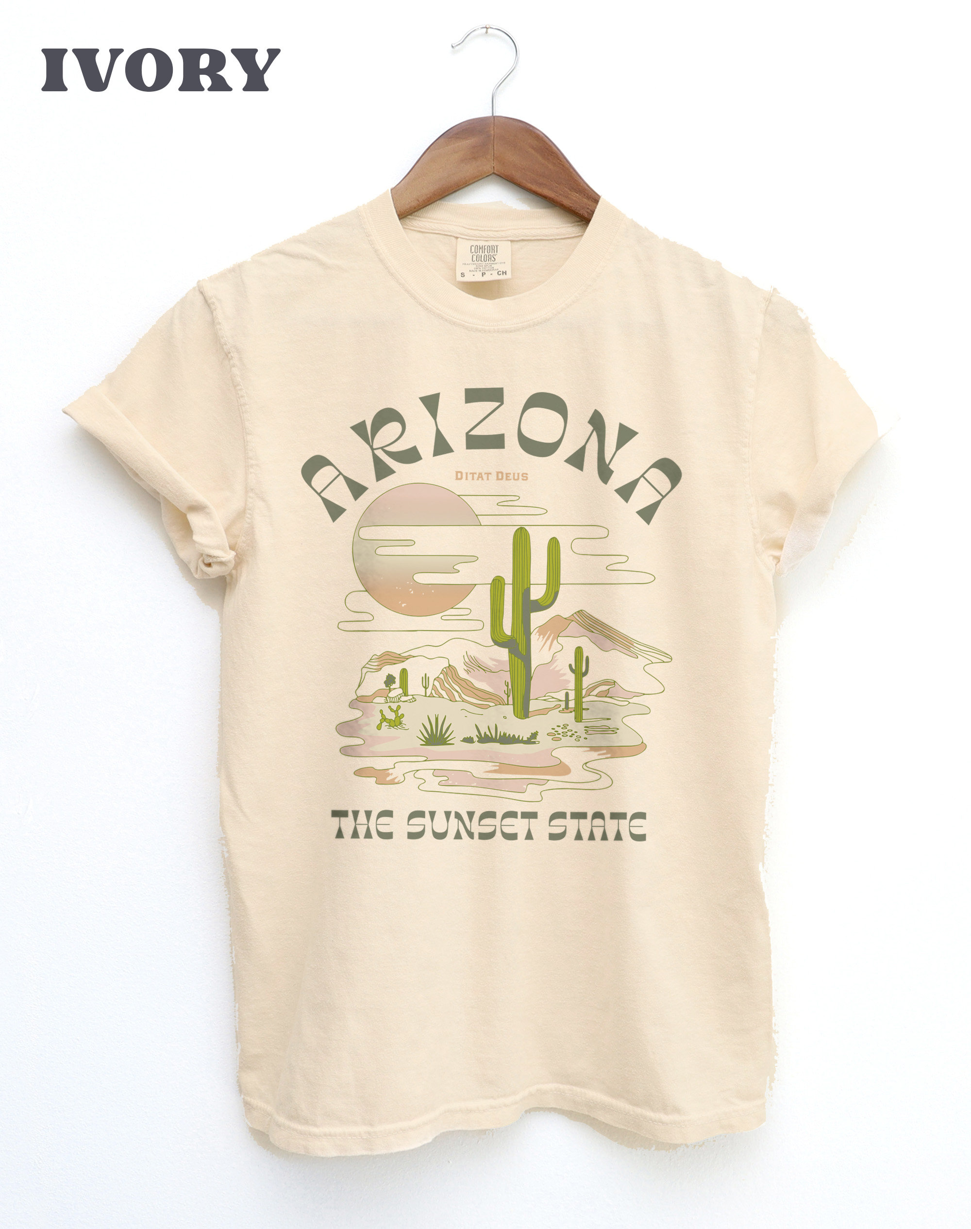 Arizona Souvenir Shirt, AZ Cactus Sunset Tshirt, Arizona Motto 'the ...