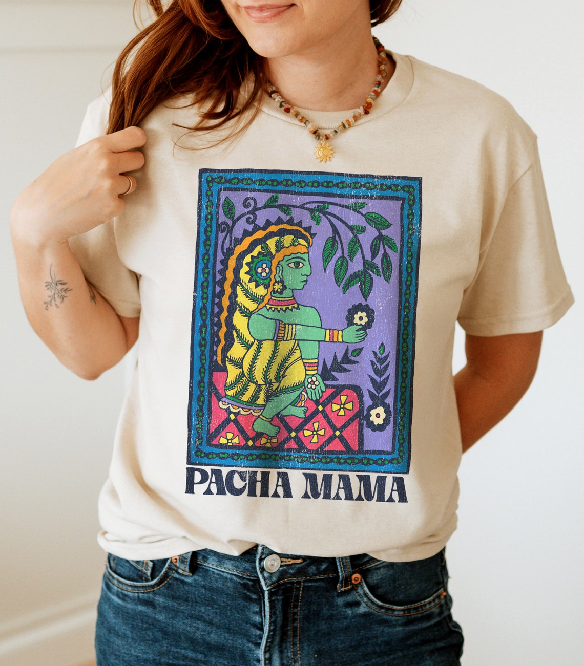 Pacha Mama Mother Earth Shirt, Mother Nature Tshirt, Gaia Tee, Andean Spiritual Aesthetic ...