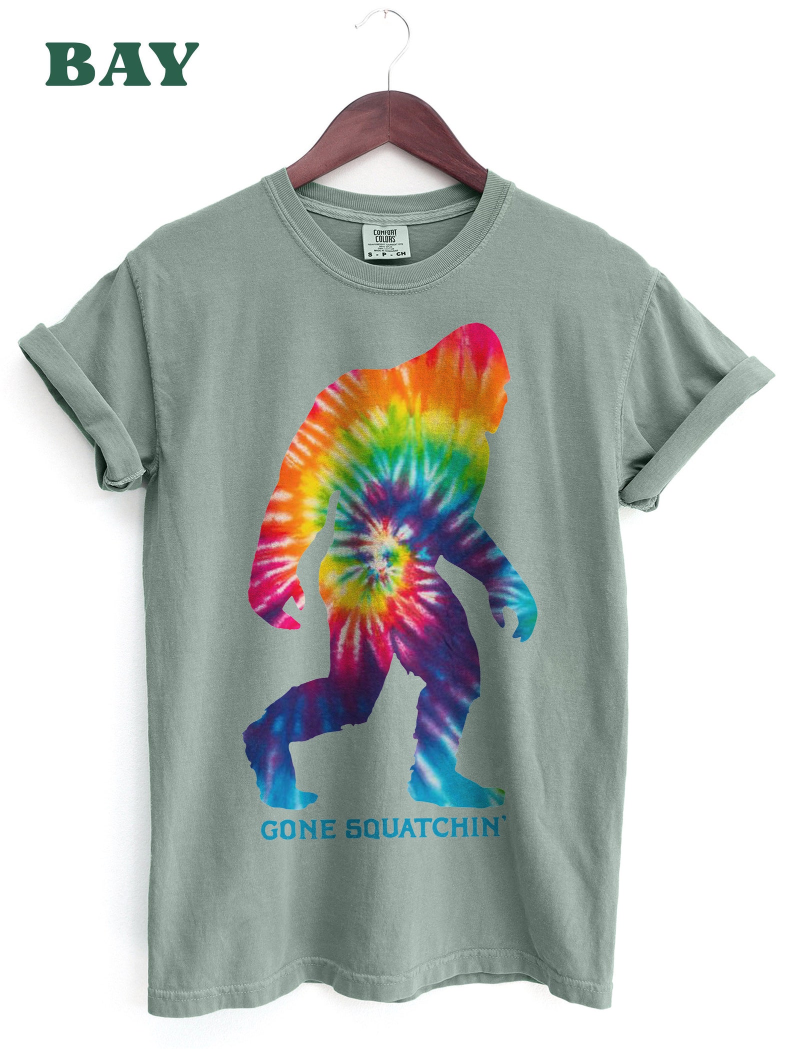 Tie Dye Sasquatch Shirt, Tie Dye Bigfoot T-shirt, Gone Squatchin Tee ...