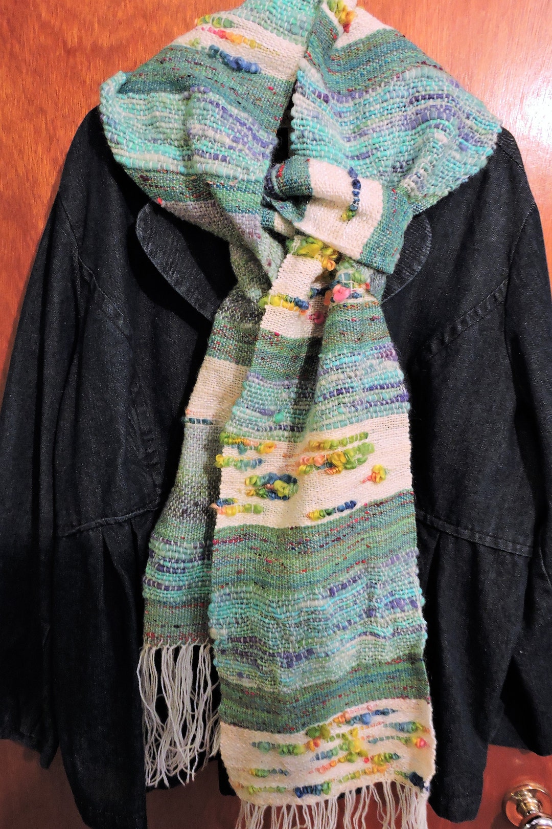 Mermaids and Unicorns Handwoven Wool Scarf Made With Handspun - Etsy