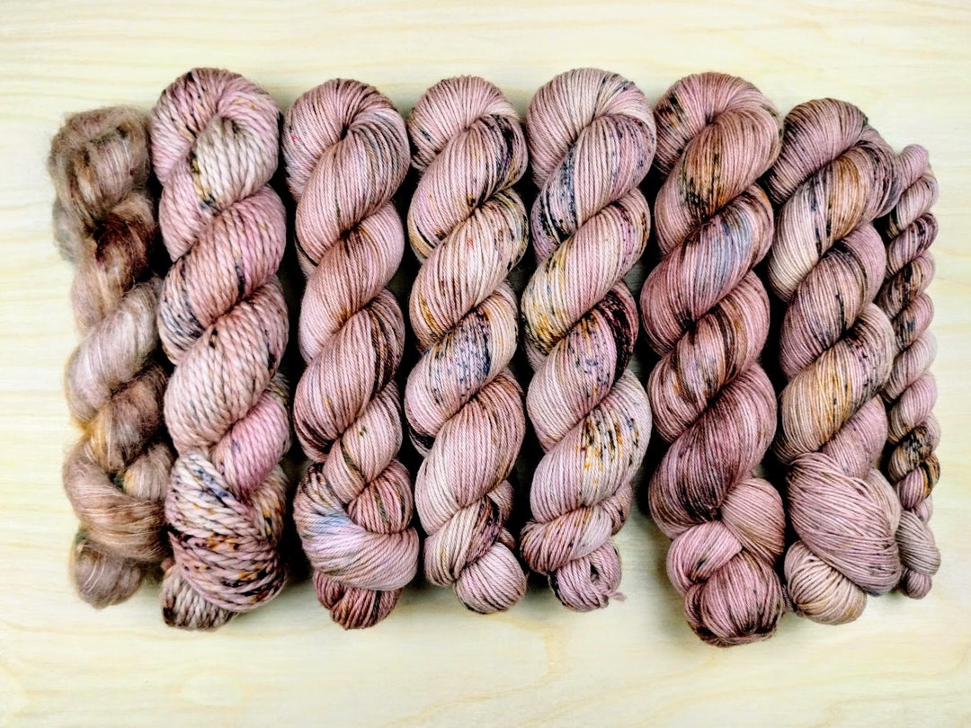 Rockhounds Collection Yarn - PINK JASPER on Your Choice of Yarn Base - Etsy