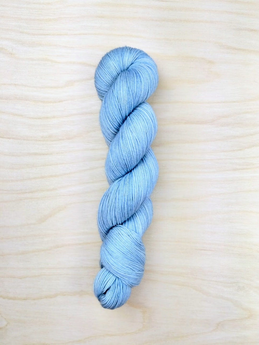 SKY - Handdyed Tonal Pale Blue Yarn, Fingering/sock Weight, 75/25 ...