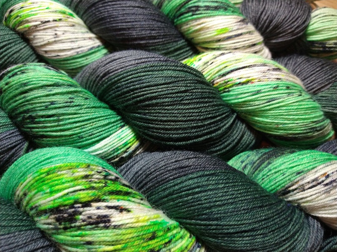 WICKED Handdyed and Speckled Self Patterning Yarn - Etsy
