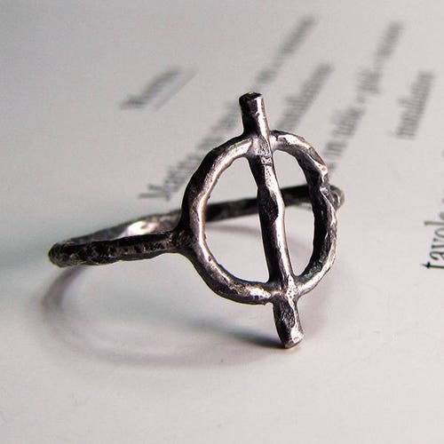 SALT Symbol SALT Ring Sterling Silver Alchemy Occultism - Etsy