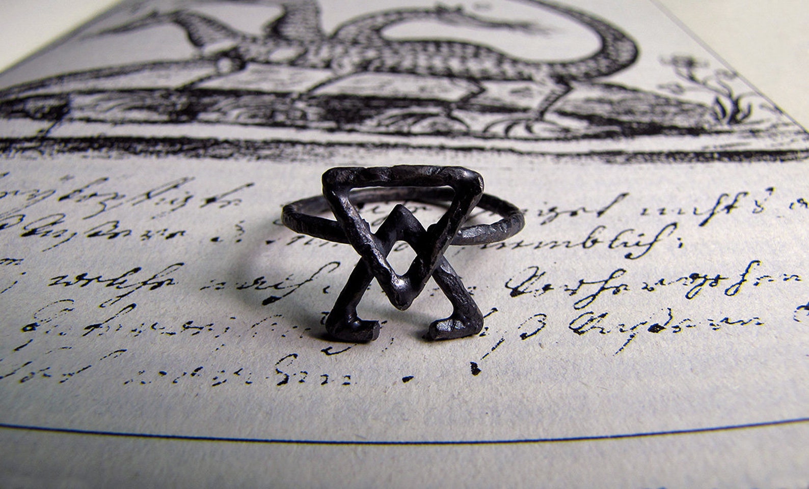 ARSENIC Ring Arsenic Symbol Alchemy Symbols Esoteric - Etsy