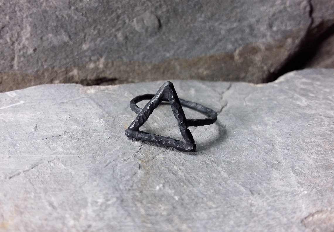 FIRE ELEMENT Ring Fire Alchemy Symbol Occultism Occult - Etsy